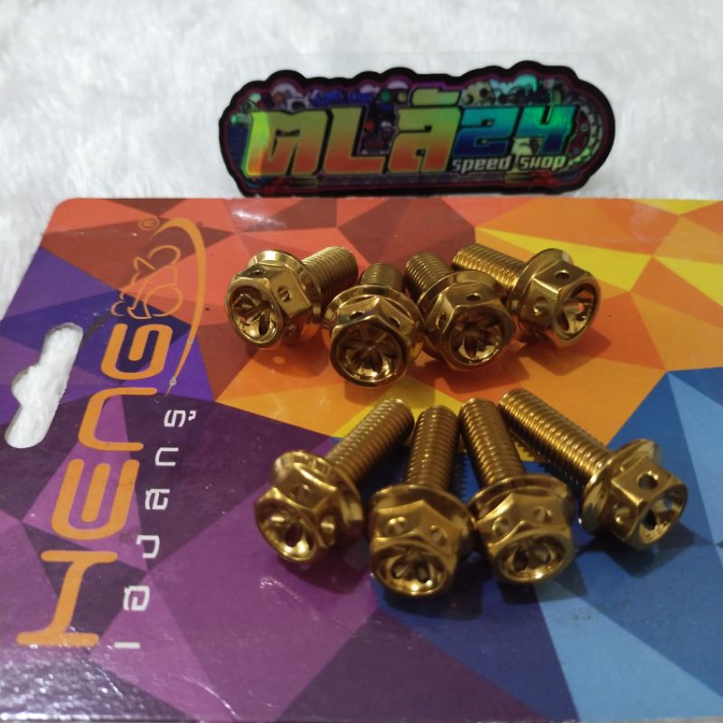 Jual baut probolt step bustep depan belakang klx D-Tracker gold flower ...