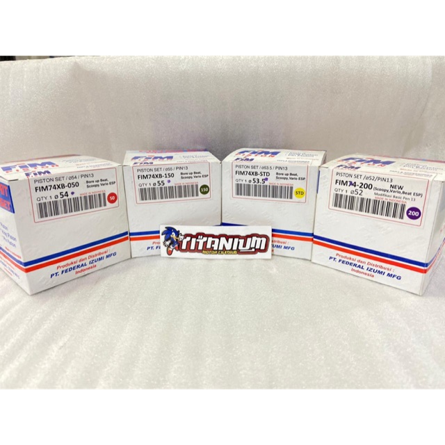 Jual Piston Racing FIM Pen 13 52 53,5 54 55 Beat Vario | Shopee Indonesia
