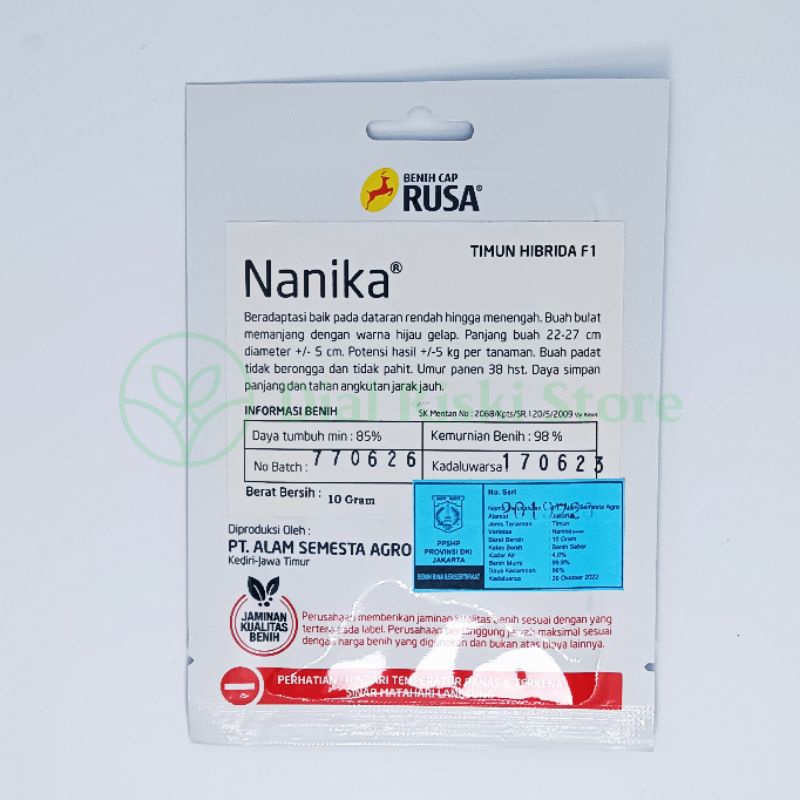 Jual Benih Timun Nanika Cap Rusa | Shopee Indonesia