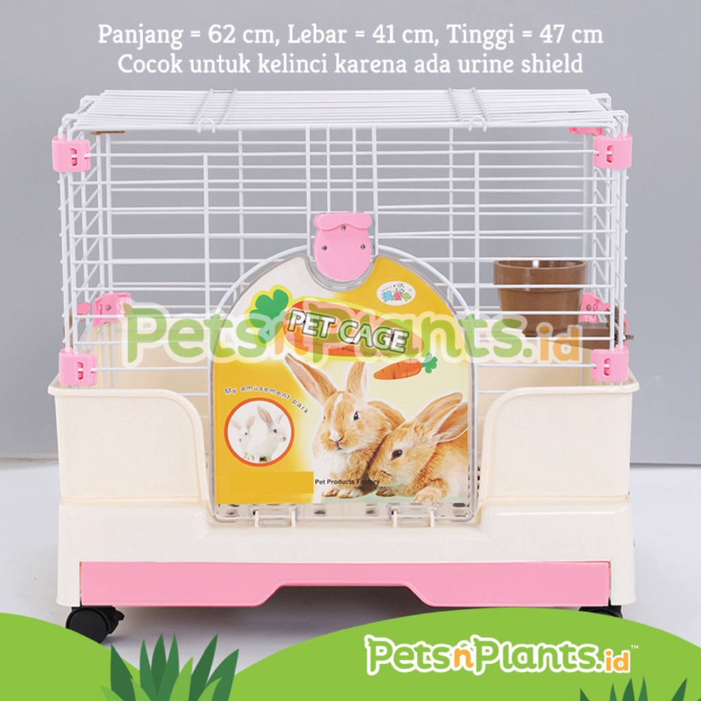 Jual PnP Kandang Kelinci Besi Premium Besar Pet Bunny Wire Cage PINK ...
