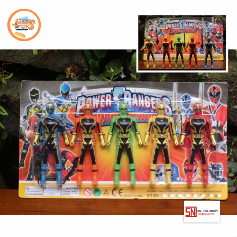 Jual Mainan Anak Robot Power Rangers Super Heros isi 5pcs NO 360 ...