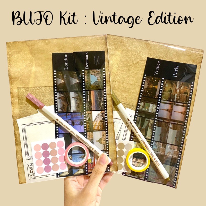 Jual BUJO Kit : Vintage edition ( Bujo kit Journaling kit Sticker bujo ...