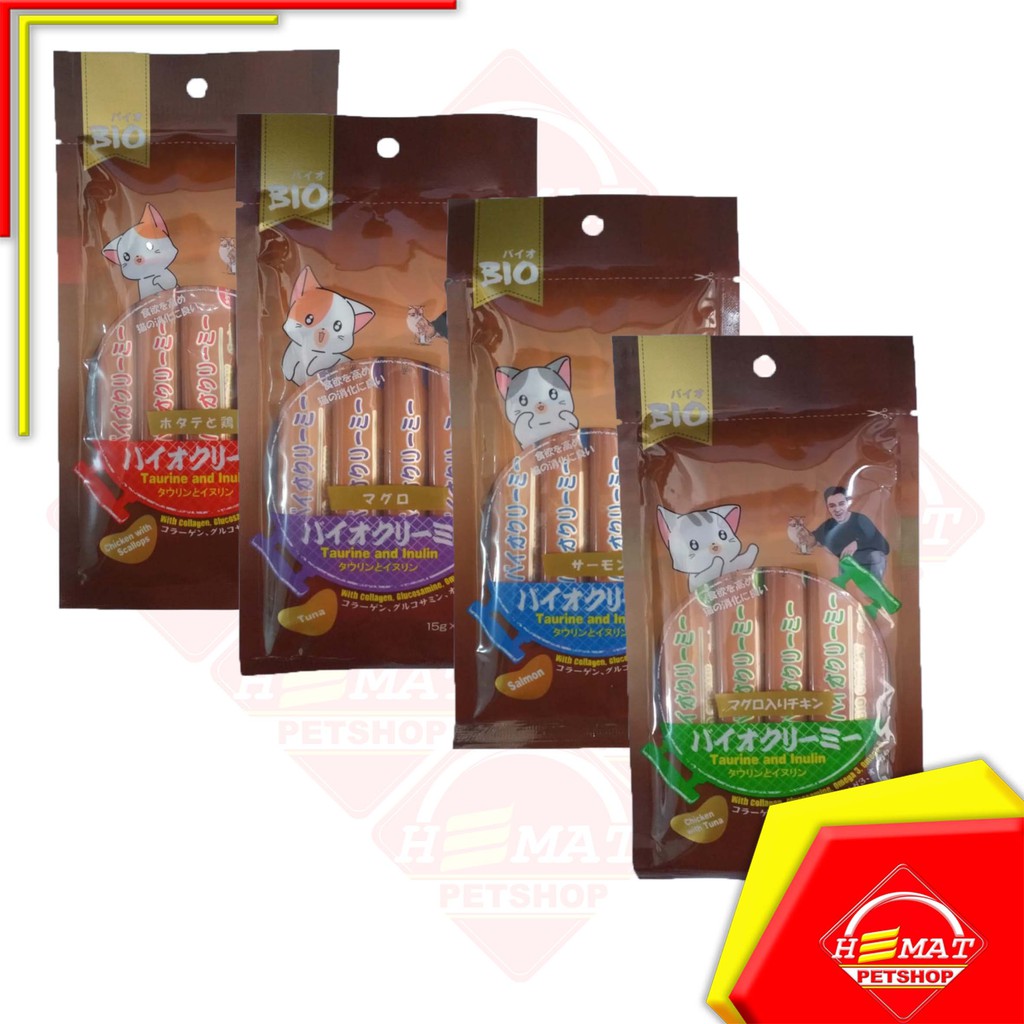 Jual Snack Kucing Bio Creamy Treats 60 Gr / Makanan Kucing Basah Bio ...