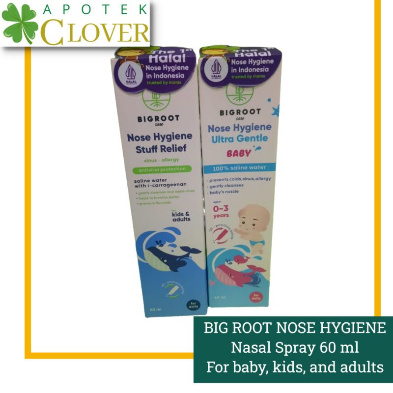 Jual BIGROOT Nose Hygiene Stuff Relief Nasal Spray 50 ml, cairan ...