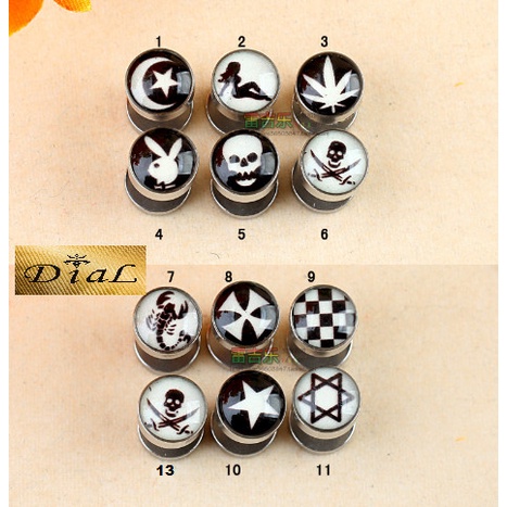 Jual ANTING TINDIK TUSUK BULAT PRIA WANITA PUNK ROCK MOTIF BARBEL ...