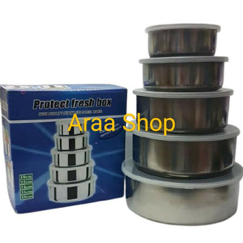 Jual Protect Fresh Box Stainless Steel 5 Susun 10pcs Wadah Bekal Tempat ...