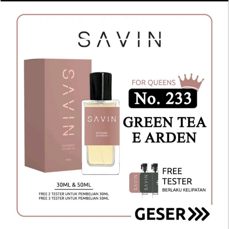 Jual PARFUM SAVIN NO.233 GREEN TEA E ARDEN | Shopee Indonesia