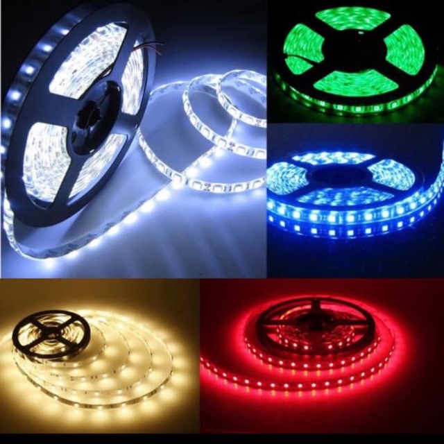 Jual lampu led strip 5050 ip33 indoor putih / warm white led strip drop ...