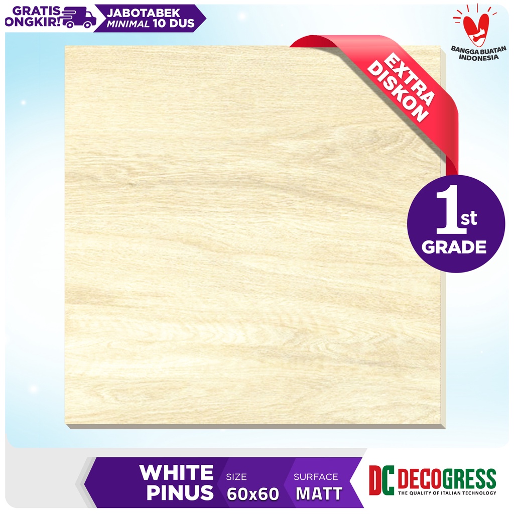 Jual Decogress Granite tile 60x60 White Pinus (Matt) | Shopee Indonesia