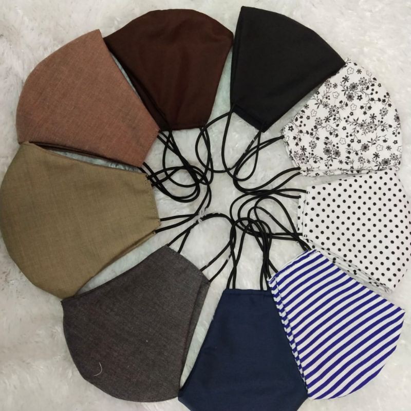 Jual Masker kain non medis 2ply (earloop) | Shopee Indonesia