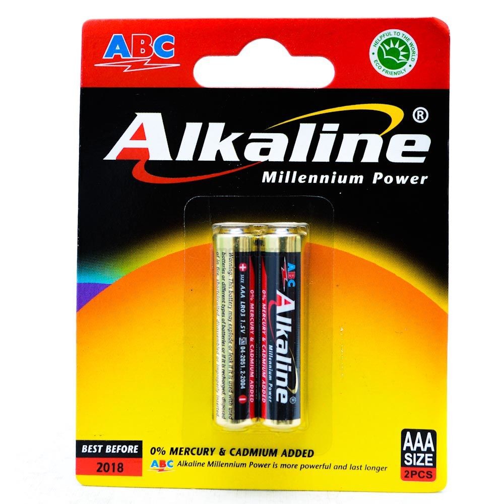 Jual Baterai ABC Alkaline AAA LR03 1 set isi 2 pcs | Shopee Indonesia