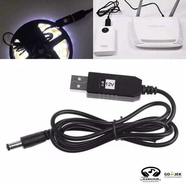 Jual MODEM ORBIT Kabel USB To DC Jack 5.5 X 2.1mm Adapter 5V To 12V ...