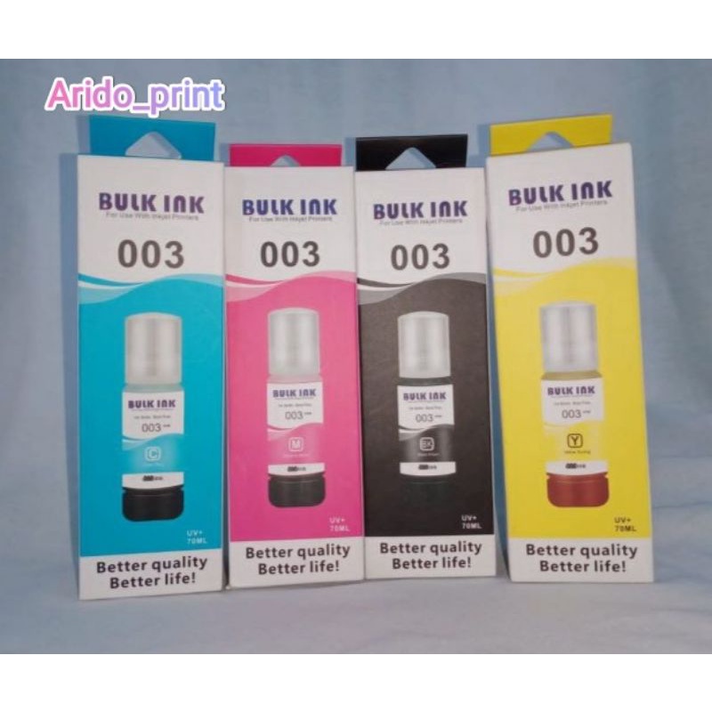 Jual Tinta bulk ink seri 003 untuk printer seri terbaru Epson L1110 ...