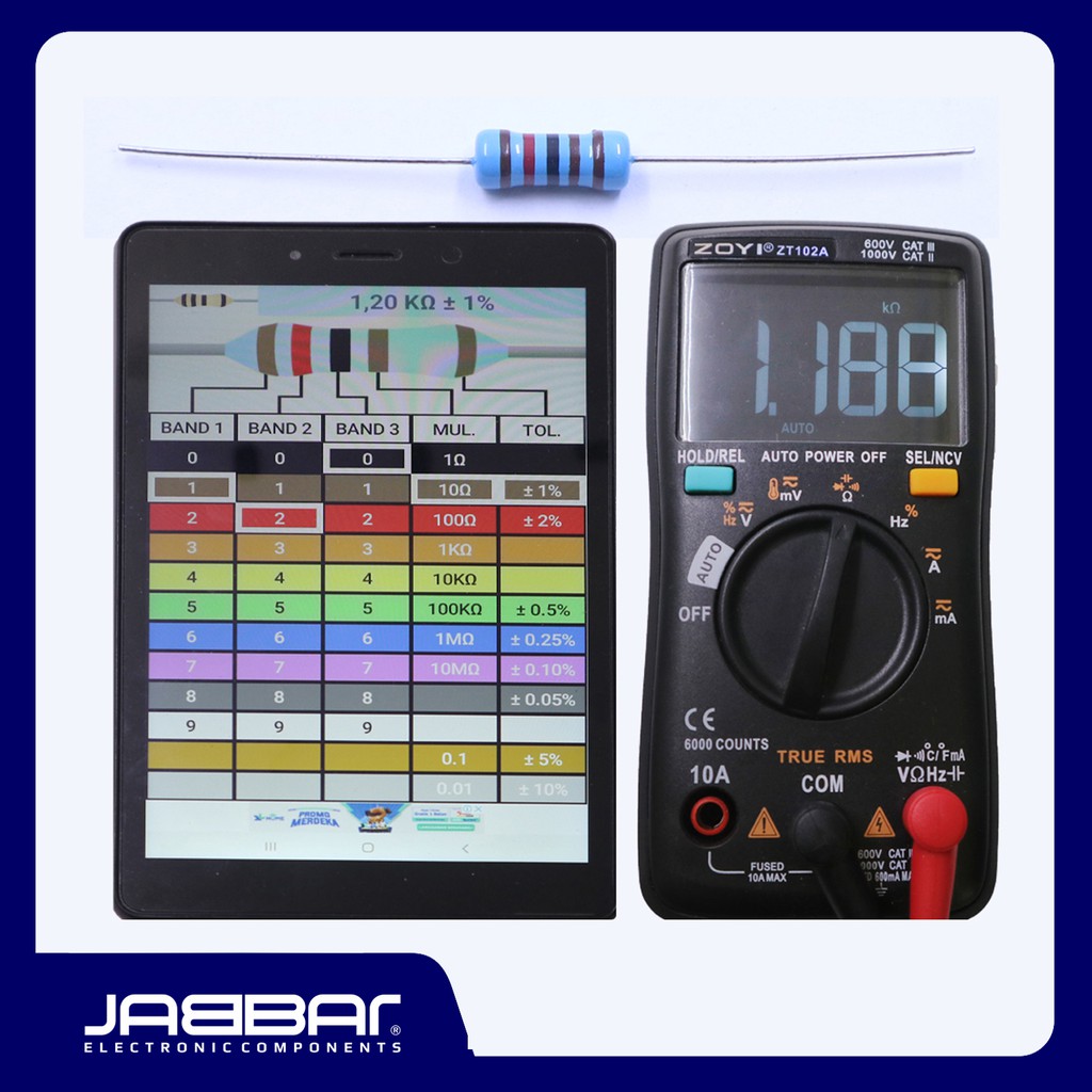 Jual RESISTOR 1K2 OHM 1W 1% DIP (1,20K OHM) - BIRU - 10PCS | Shopee ...