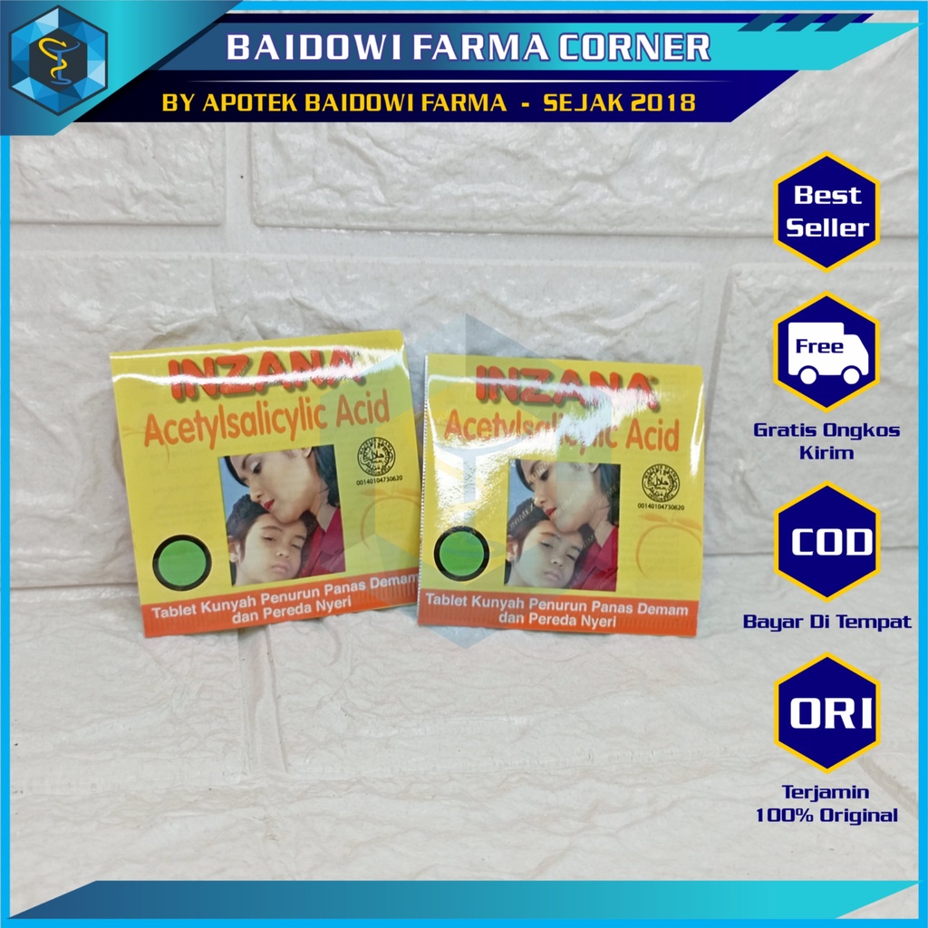 Jual INZANA TABLET UNTUK DEMAM ANAK RASA JERUK | Shopee Indonesia