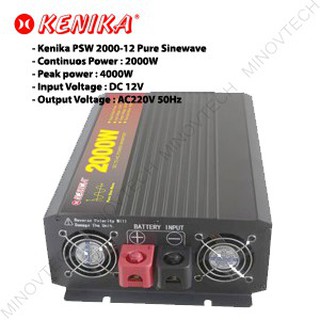 Jual Kenika 2000W Power Inverter Pure Sine Wave 12V 24V 48V DC to AC 220V 50Hz Kenika PSW 2000 ...