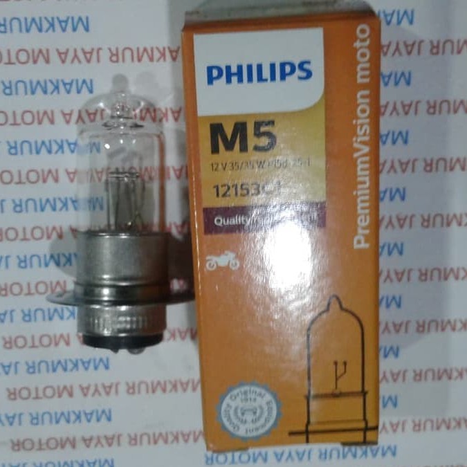 Jual Philips Lampu Halogen motor Kaki 1 M5 35W Premium Vision Moto ...