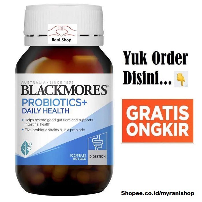 Jual Blackmores Probiotics+ Daily Health 90 Caps Suplemen Pencernaan ...