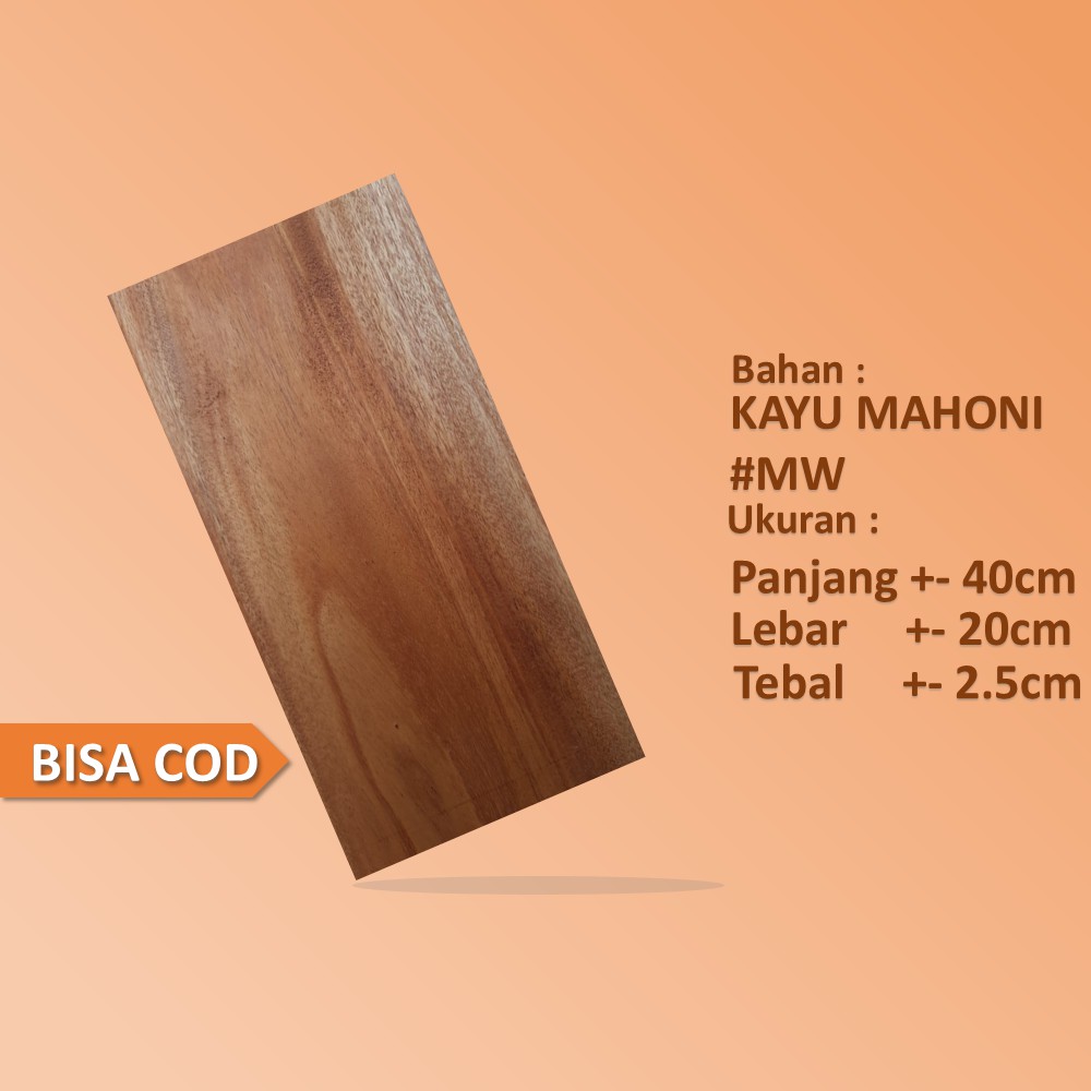 Jual Talenan Telenan Kayu Mahoni Besar Tanpa Sambungan 40x20x2.5 cm ...