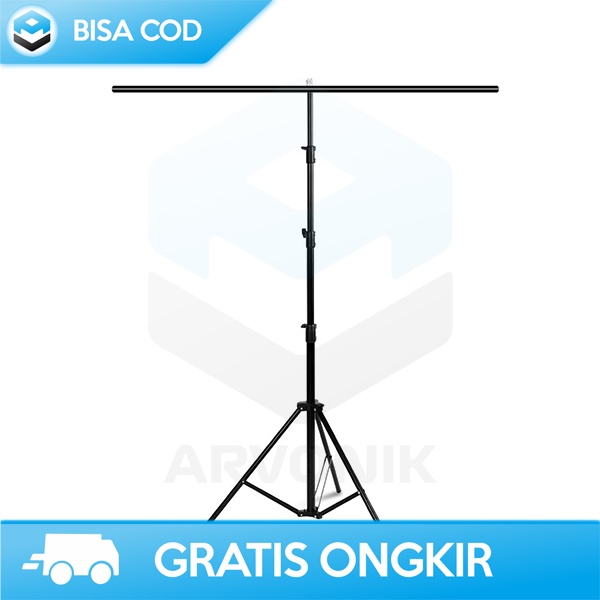 Jual STAND TIANG BACKDROP BACKGROUND PHOTOGRAPHY T-SHAPE TAFFSTUDIO ...