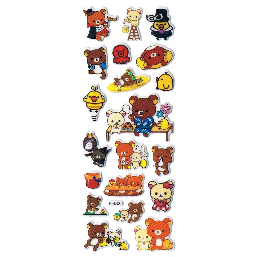 Jual SK357 Stiker Sticker Timbul Set Strip Aneka Gambar Kartun ...