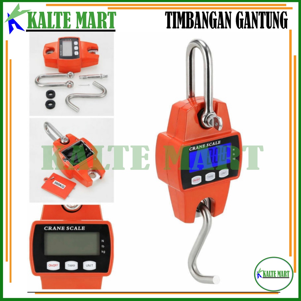 Jual Timbangan Gantung Digital 300kg Crane Scale 300kg Timbangan 300kg ...