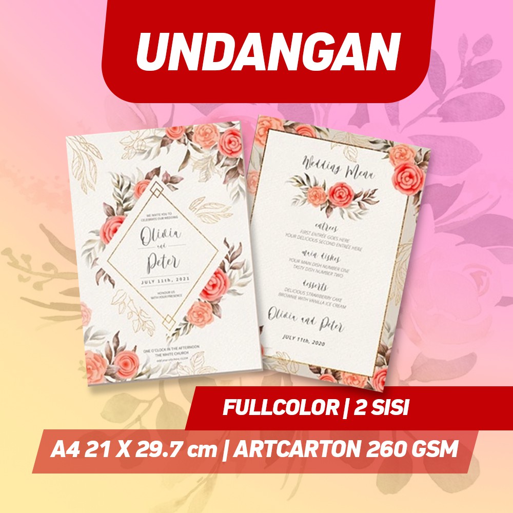 Jual Cetak Undangan Artpaper 260 gsm | Shopee Indonesia