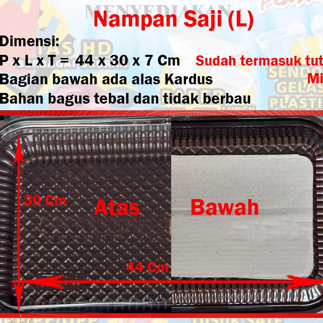 Jual Mika Nampan / Mika Hantaran / Mika Kue Uk L 44cm x 30cm | Shopee Indonesia