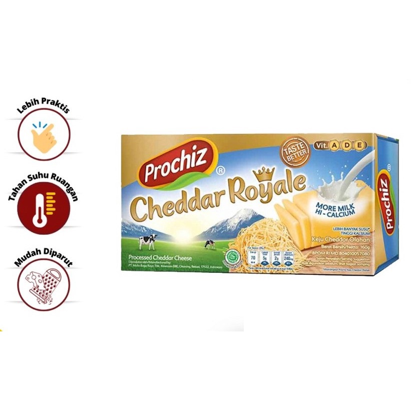 Jual Keju PROCHIZ Premium Cheddar 160gr | Shopee Indonesia