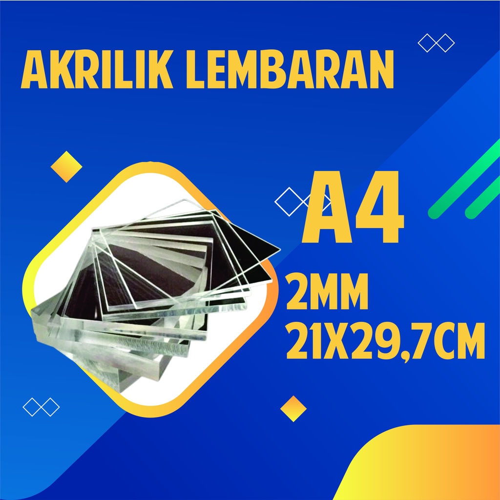 Jual Akrilik Acrilik Acrylic Lembaran A4 2mm Bening 21X29,7cm [Laser ...
