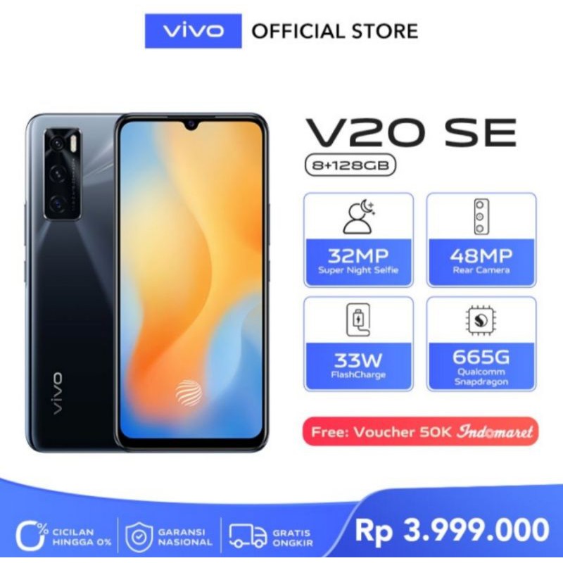 Jual VIVO V20SE RAM 8GB ROM 128GB 33W FASTCHARGING, NFC, SDM665 (FREE ...