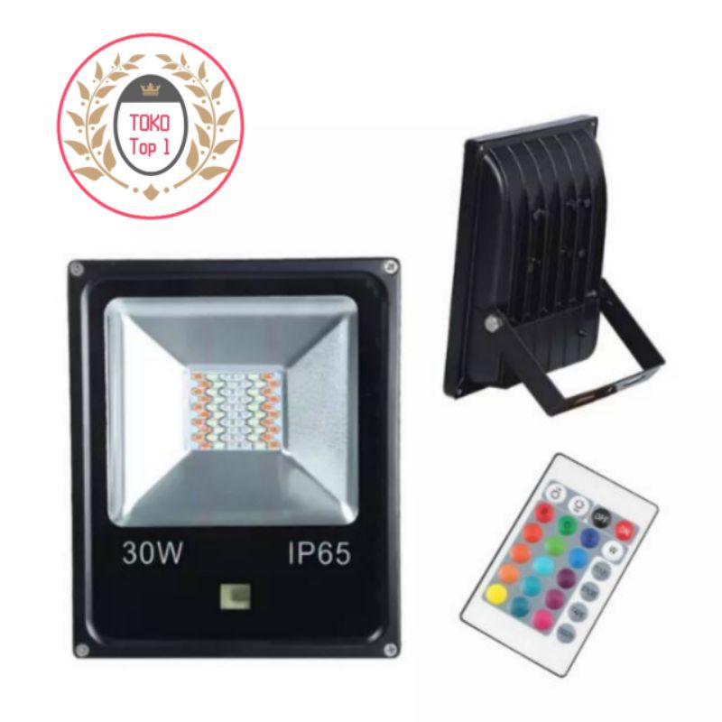 Jual Lampu Sorot LED RGB 30W Warna Warni Outdoor Waterproof Taman Panggung Flood Light 30 Watt ...