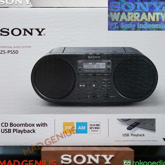 Jual Sony ZS-PS50 / ZS PS50 / ZSPS50 Black HiFi System Radio dan CD Boombox | Shopee Indonesia