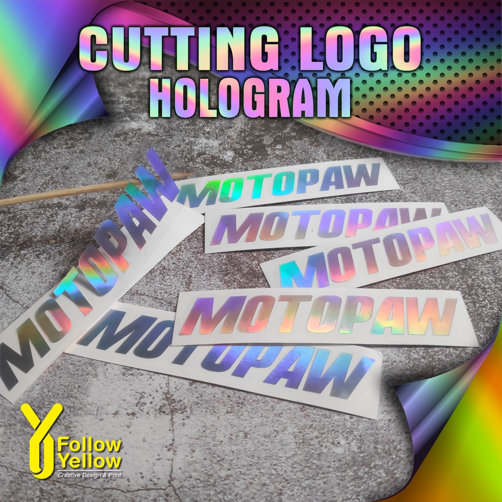 Jual Cutting Sticker LOGO HOLOGRAM / TULISAN HOLOGRAM Custom KOMUNITAS ...