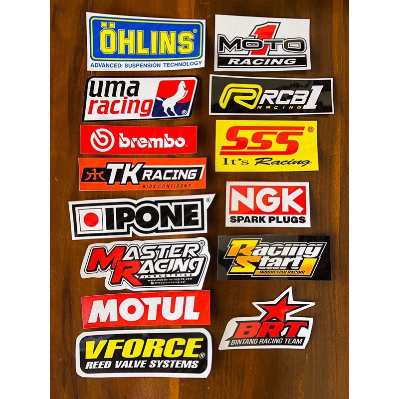 Jual stiker satu set racing 14 pcs graftac | Shopee Indonesia