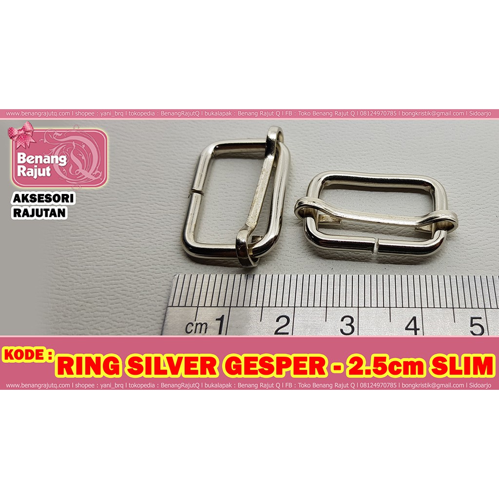 Jual RING GESPER SILVER TEBAL - 2.5cm (HARGA PER PC) AKSESORIS TAS ...
