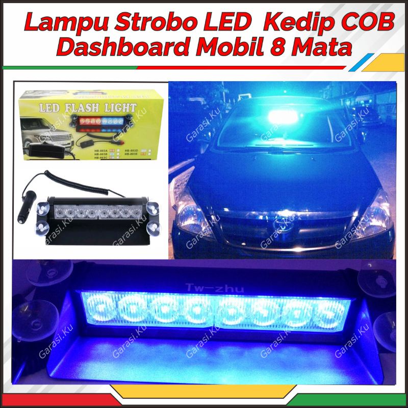 Jual LAMPU LED MOBIL KEDIP TEMPEL KACA DASHBOARD KABIN DEPAN 8 TITIK ...