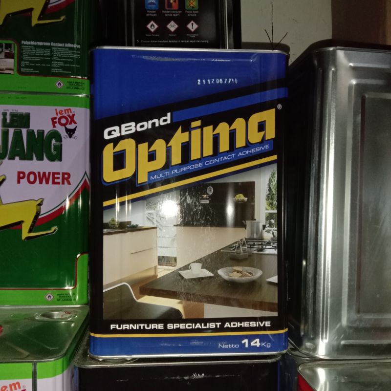 Jual Lem Kuning 14kg Lem QBond Optima Blek | Shopee Indonesia