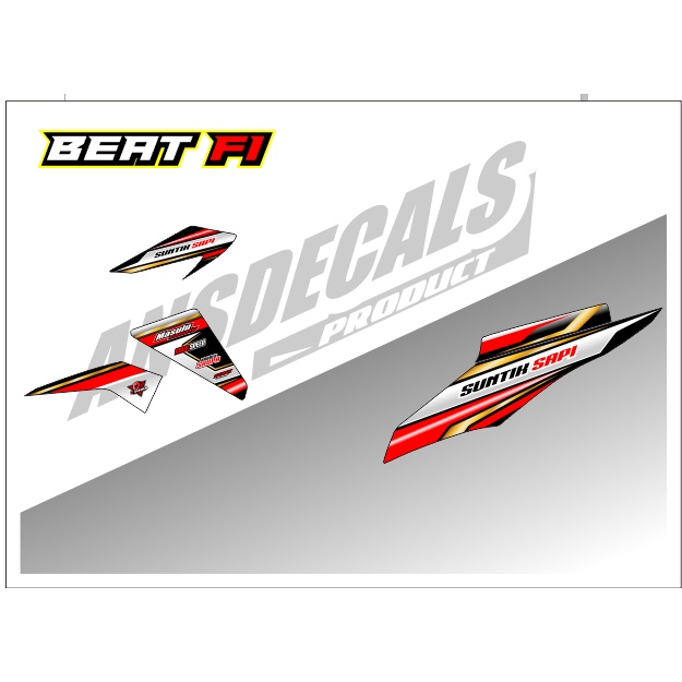 Jual stiker road race racing desain simple - striping beat fi | Shopee ...