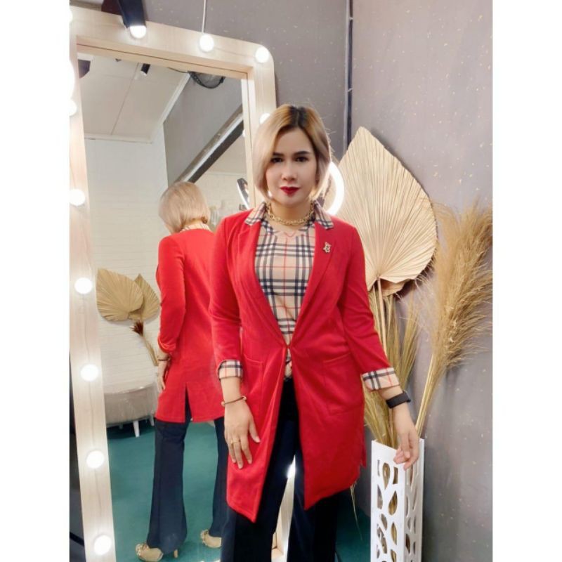 Jual set burberry blazer ( inner + blazer ) | Shopee Indonesia