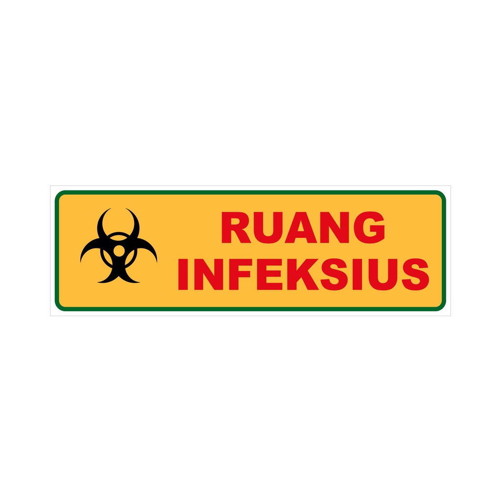Jual stiker Ruang Tindakan Infeksius 7,5x23cm. Ruang Rapat. sign Rambu ...