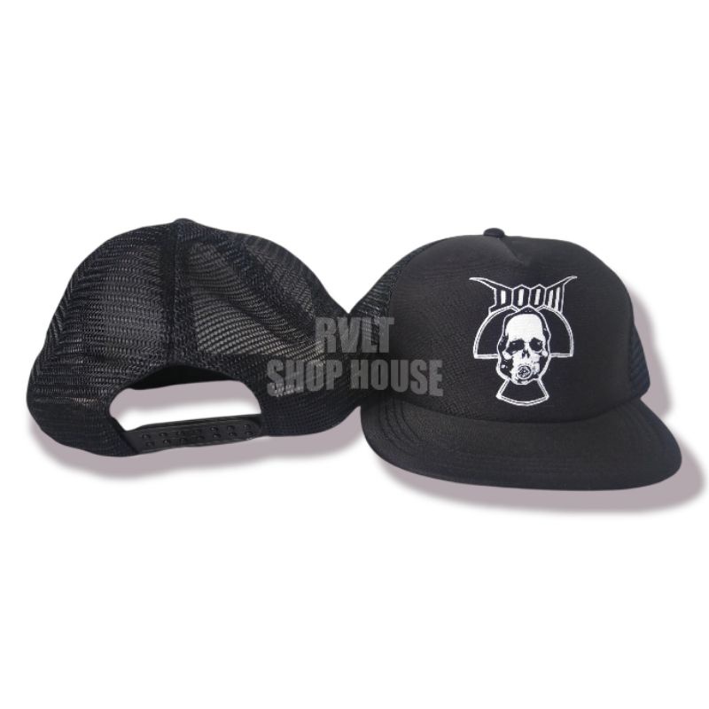 Jual Topi Trucker Band Punk Doom logo | Shopee Indonesia