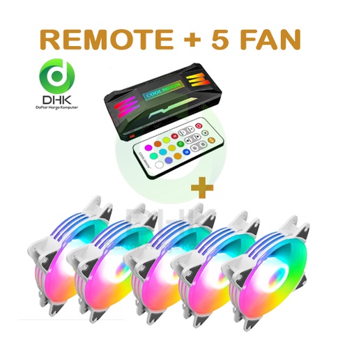 Jual coolmoon Remote hub kontroler ARGB PWM FAN syncron controler ...