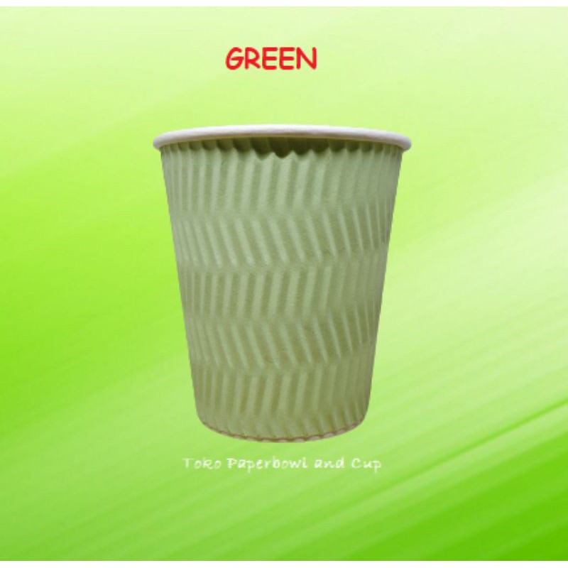Jual Paper Hot Cup Gelas Kertas Double Wall 6 5 Oz 180 Ml Warna Green