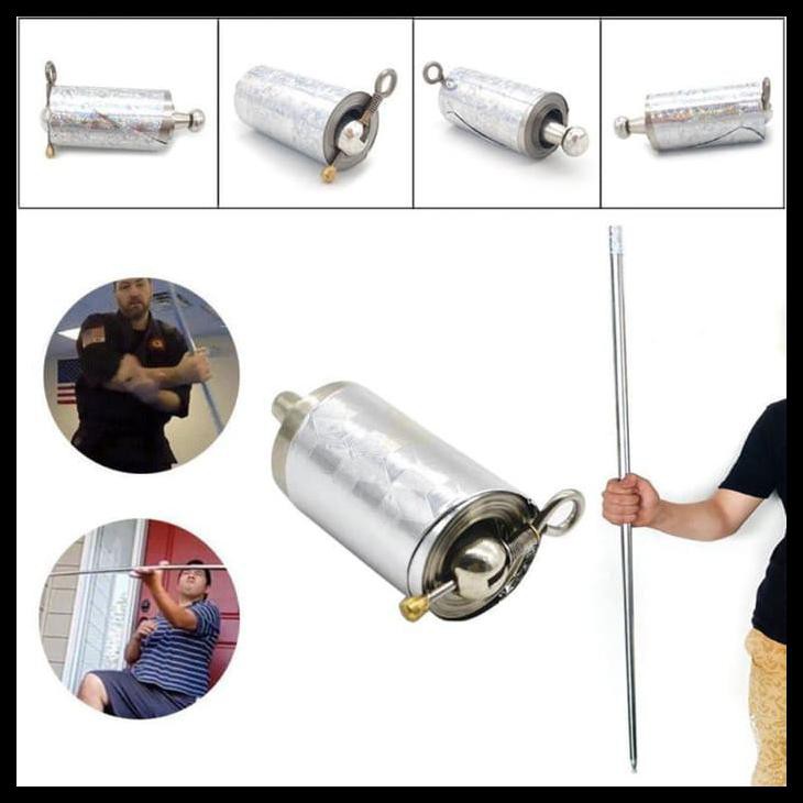 Jual Hn-Pocket Staff Portable Martial Arts Metal Staff Self Defense ...