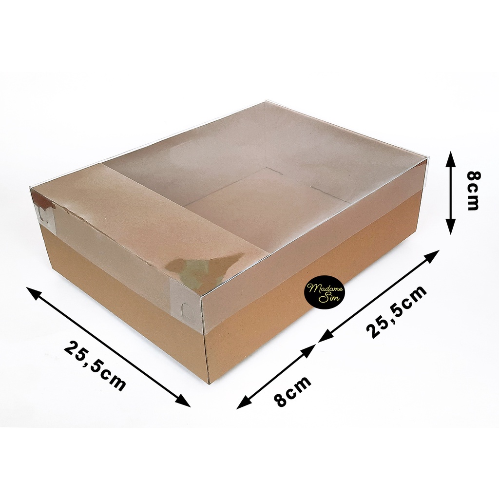 Jual BOX PUDING - DUS KUE - KOTAK - KARDUS 25x25x8 (ISI : 10 PCS ...