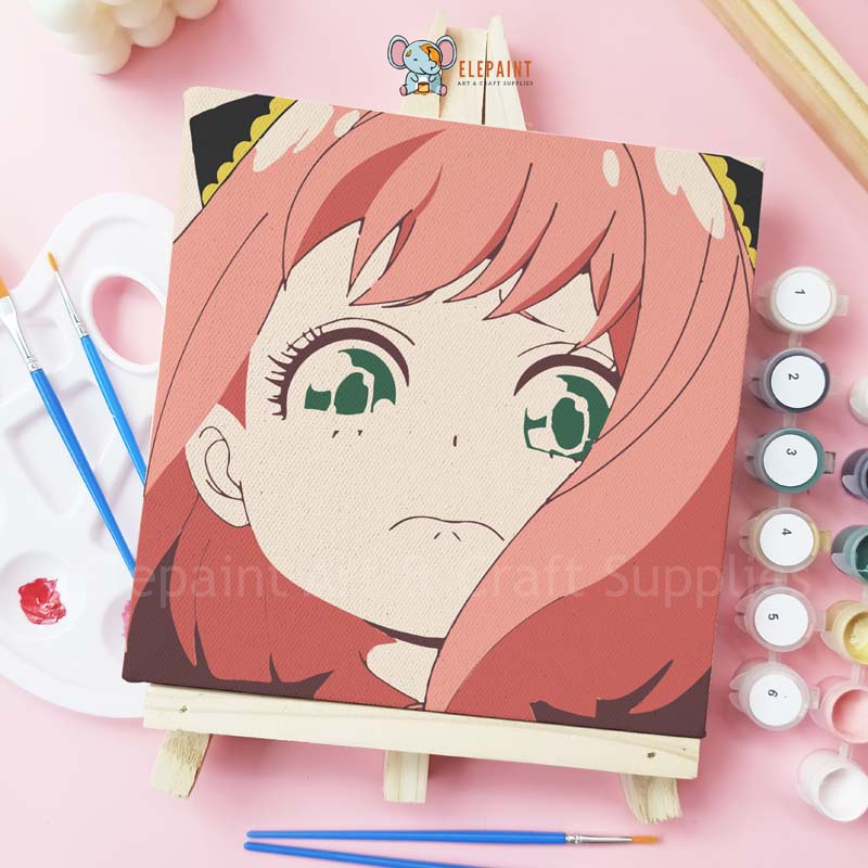 Jual Paint By Number 20x20cm Anime Anya Sad2 DIY Painting Kit Spy x ...