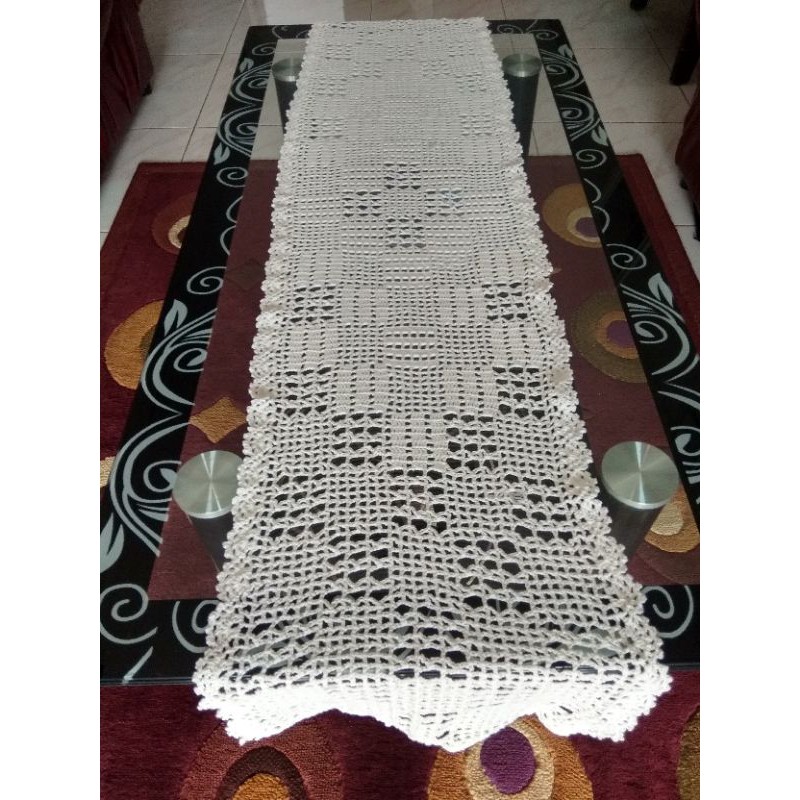 Jual Alas meja taplak rajut putih | Shopee Indonesia