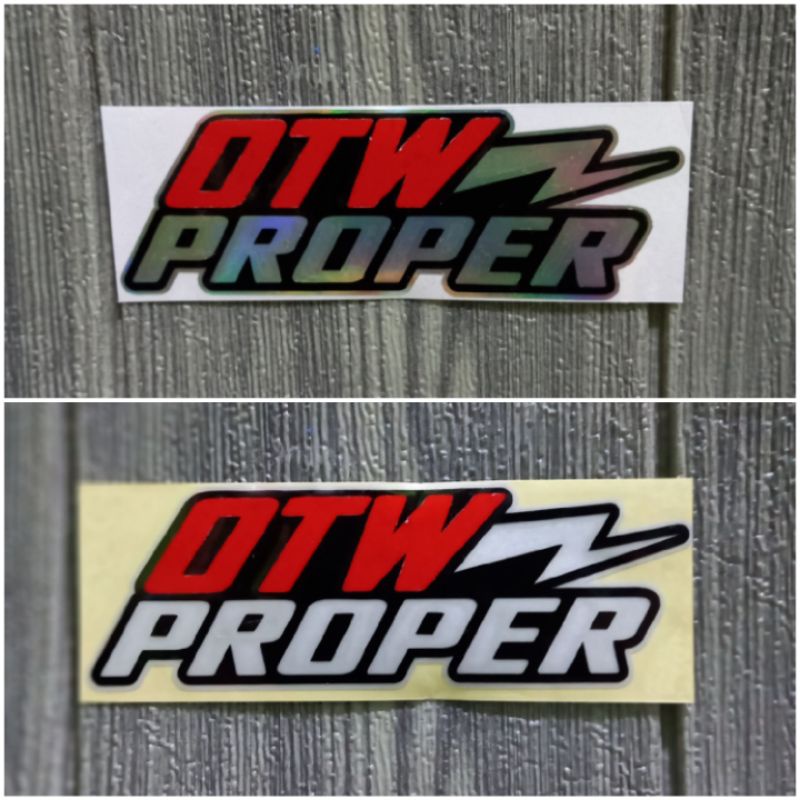 Jual STICKER OTW PROPER CUTTING 12x4cm | Shopee Indonesia