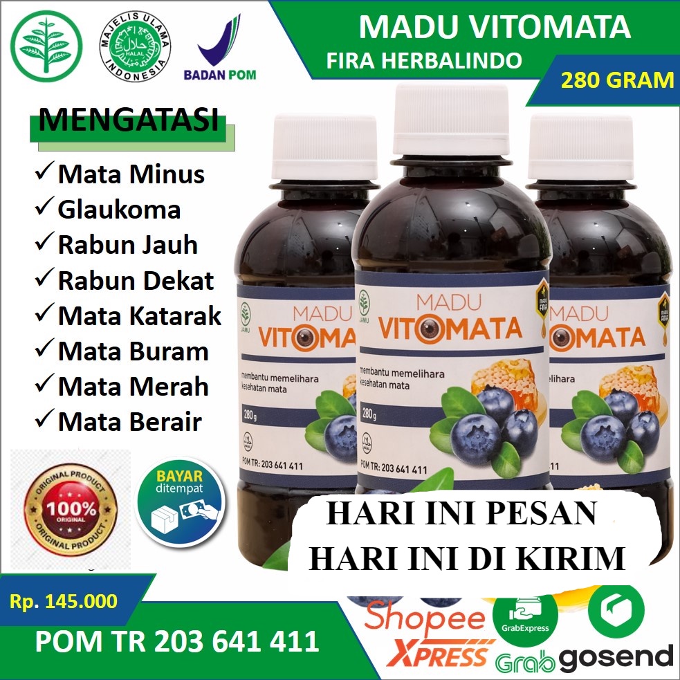 Jual [COD] Madu VITOMATA Madu Kesehatan Mata Minus Katarak Glaukoma dan ...